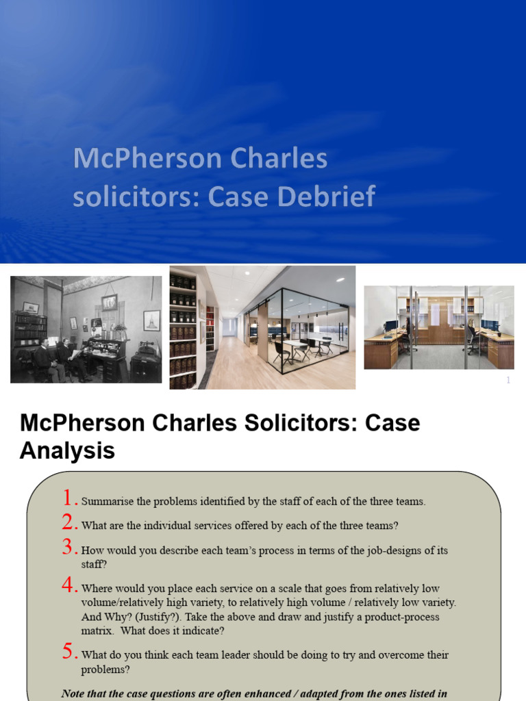 McPherson Charles Case Study - Debrief | PDF