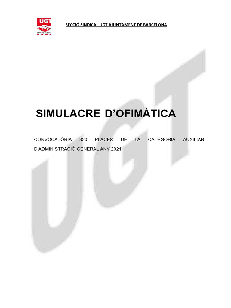 Simulacre Ofimàtica 2021 | PDF