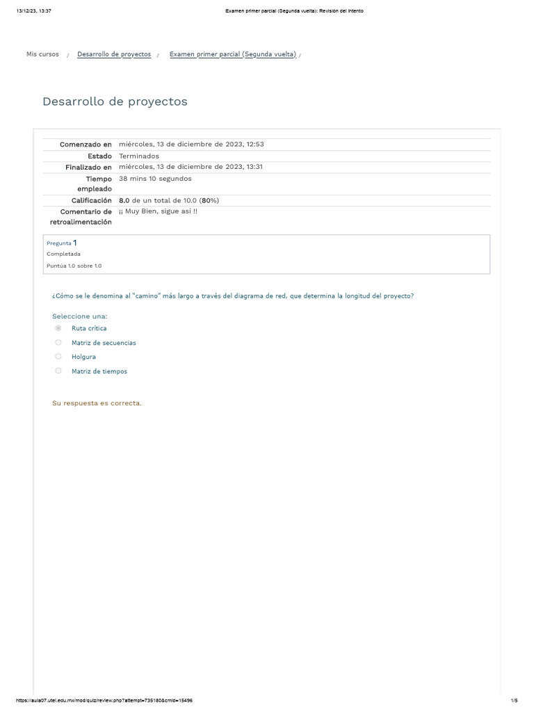 Examen Primer Parcial (Segunda Vuelta) - Revisión Del Intento | PDF | Infografia | La ...
