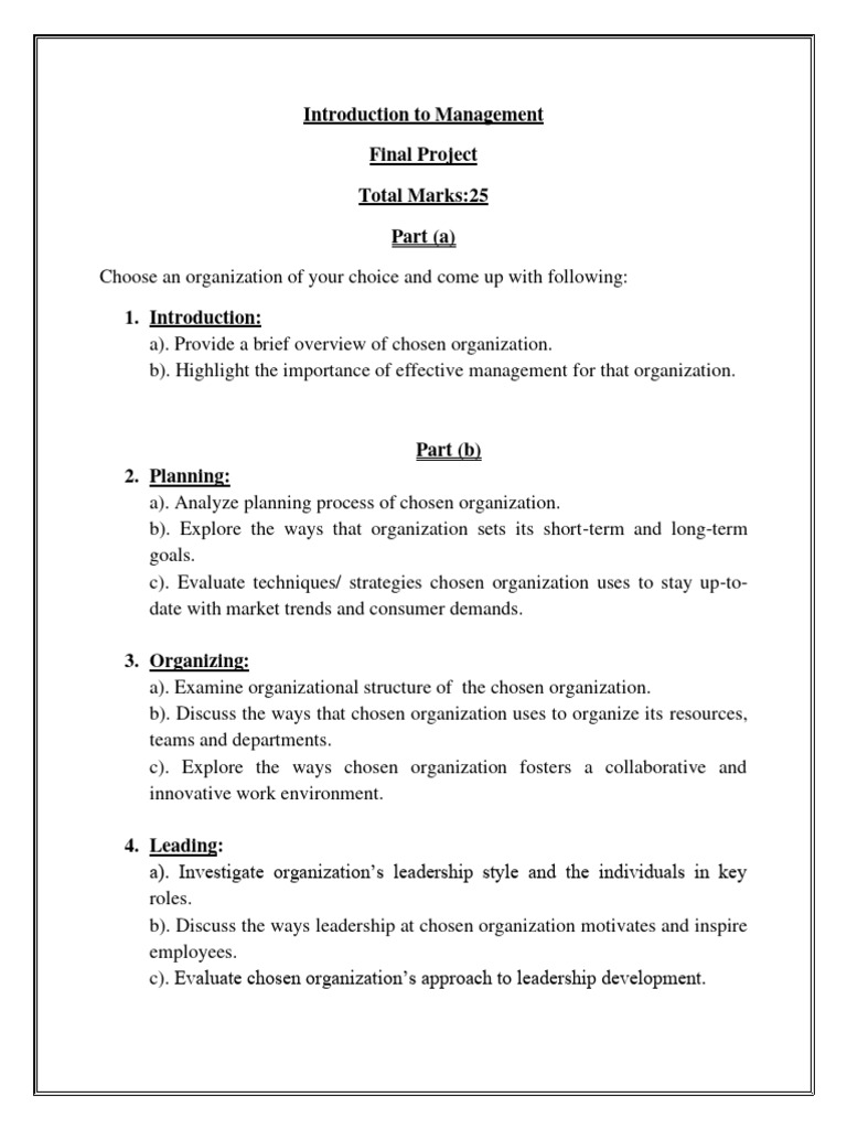 Introduction To Management Final Project | PDF | Leadership | Performance Indicator
