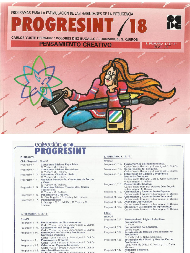 PROGRESINT 18 Pensamiento Creativo | PDF