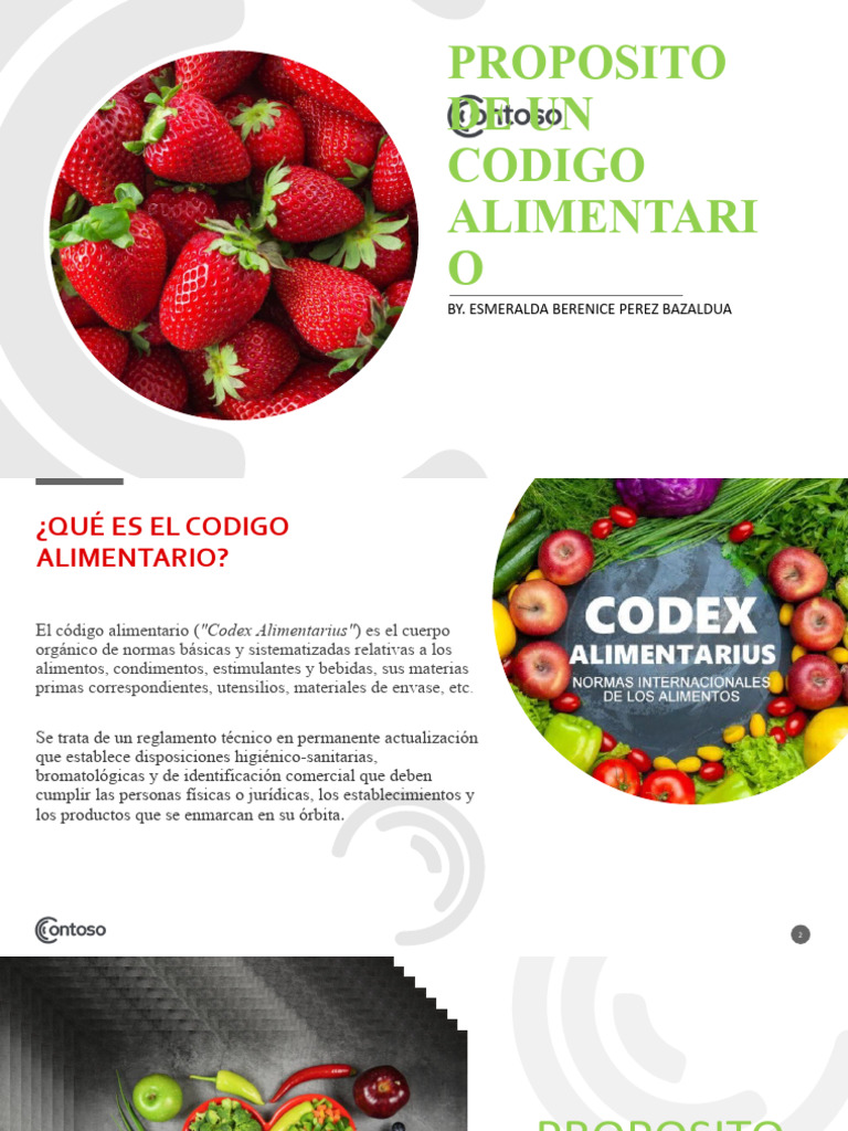 Proposito de Un Codigo Alimentario | PDF | Alimentos | Seguridad ...