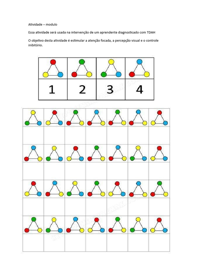 Atividade para Imprimir Atençao Focada | PDF