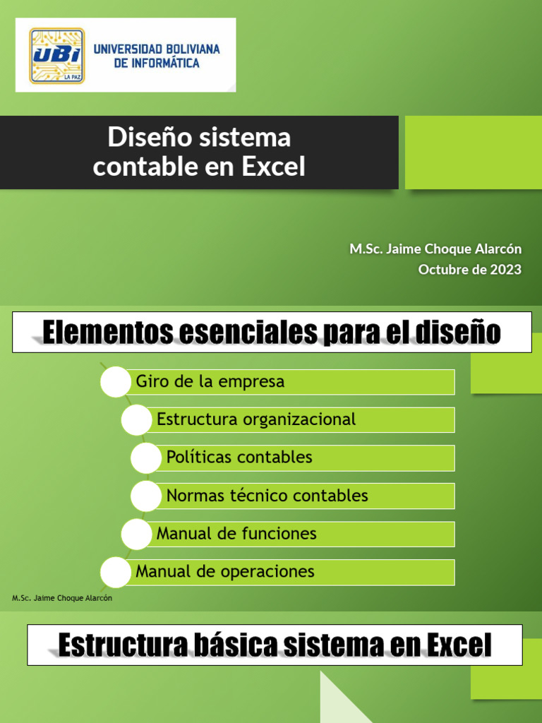 Diseño sistema contable en Excel | PDF | Contabilidad | Microsoft Excel