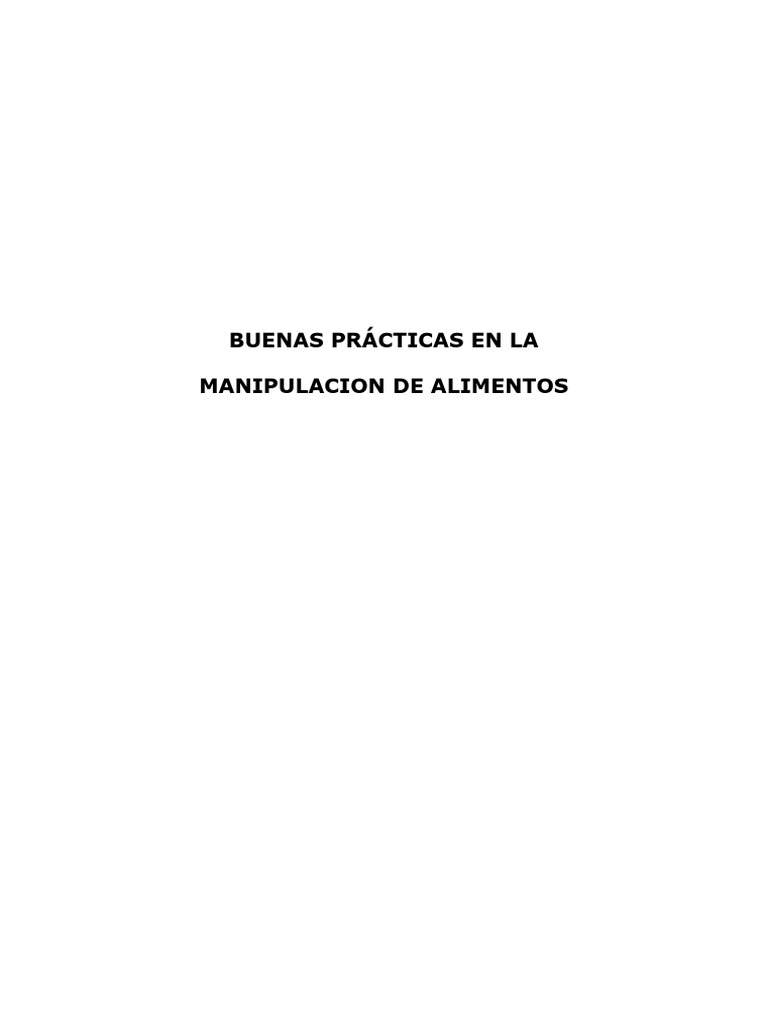Buenas Practicas en la Manipulación de Alimentos_ Final | PDF ...