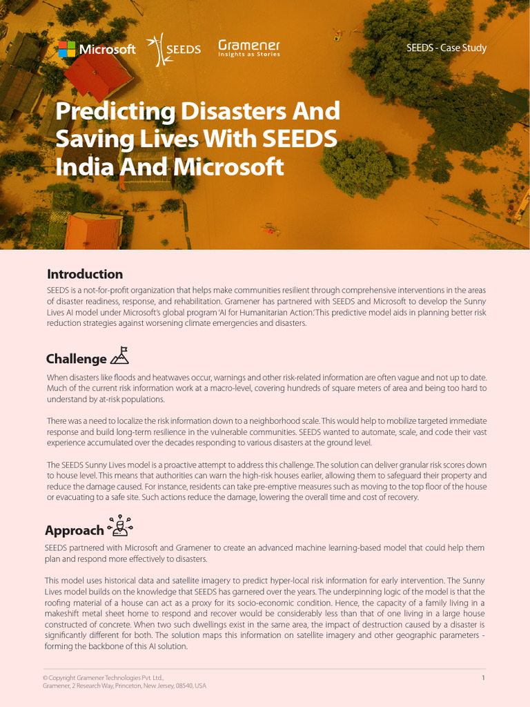 Gramener SEEDS Case Study Disaster Recovery With AI | PDF | Artificial Intelligence ...