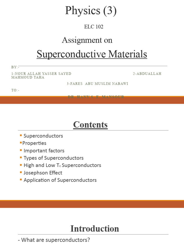 Superconductive Materials | PDF | Superconductivity | Chemistry