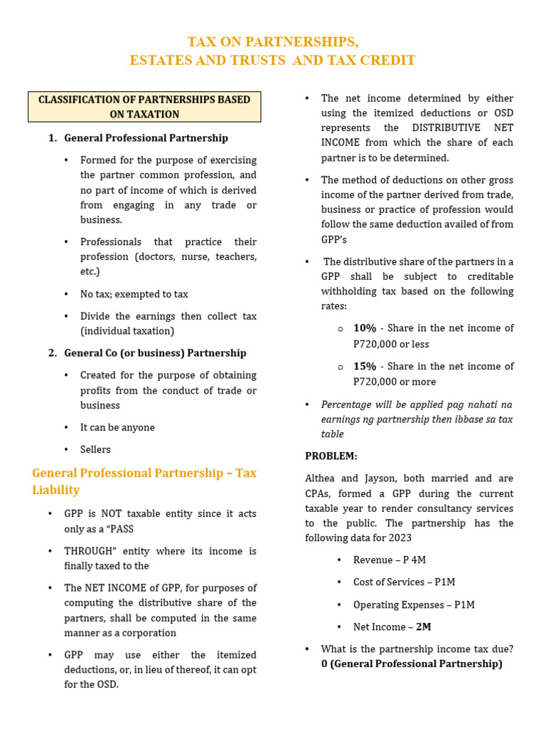 Finals Taxation Reviewer | PDF | Tax Deduction | Taxes