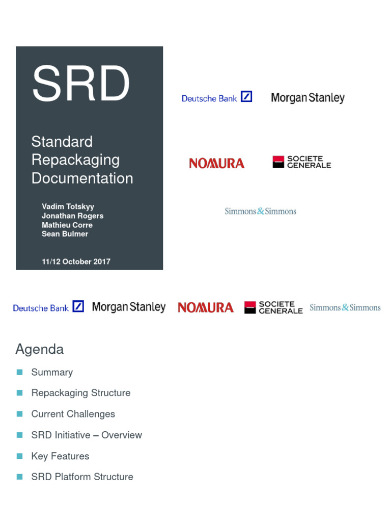 Standard Repackaging Documentation: Further Details | PDF | Derivative ...
