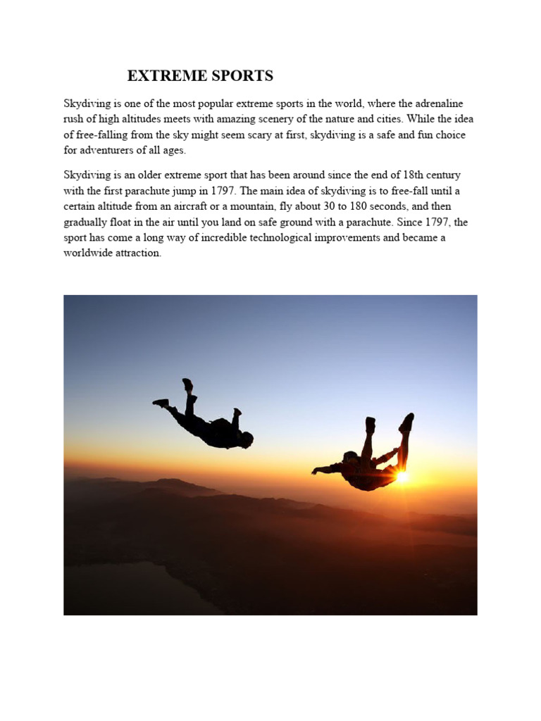 Extreme Sports | PDF | Sports & Recreation