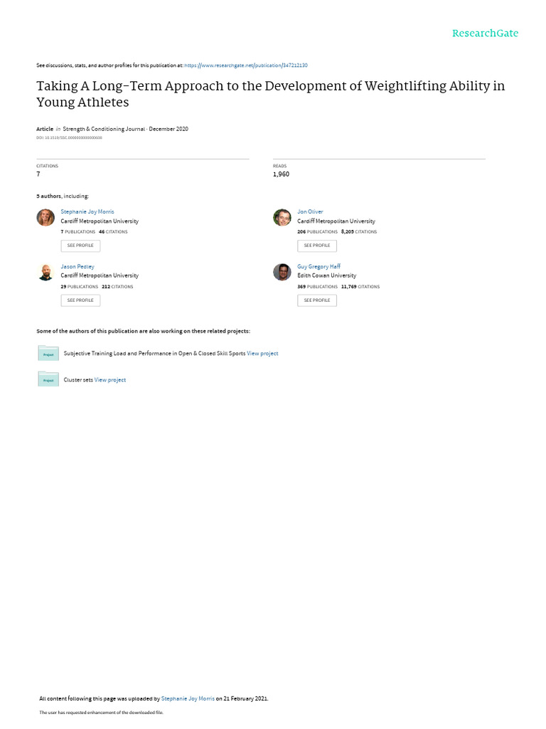 MORRIS Et Al., 2020 Taking A - Long - Term - Approach - To - The ...