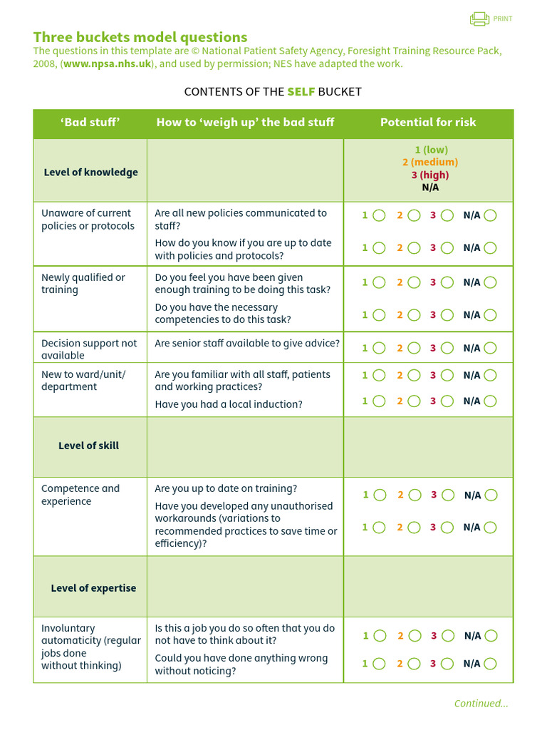 3 Bucket Model Template Final | Download Free PDF | Stress (Biology)