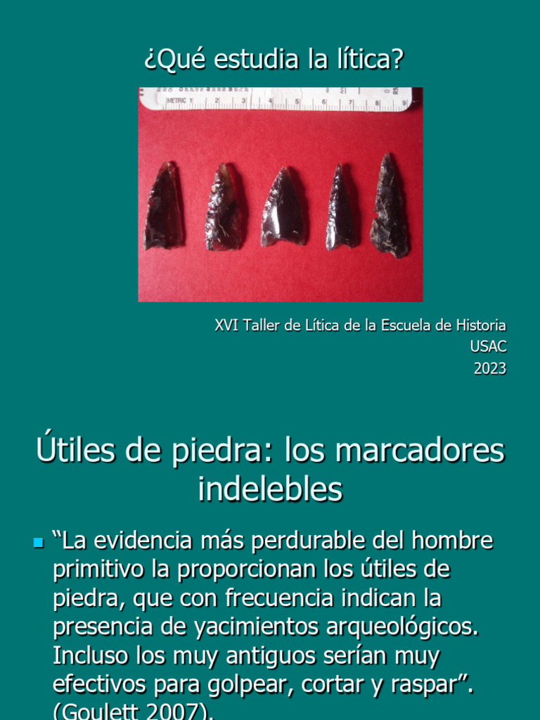 Que es Lítica Taller de Lítica XVI 23 | PDF | Pedernal | Arqueología