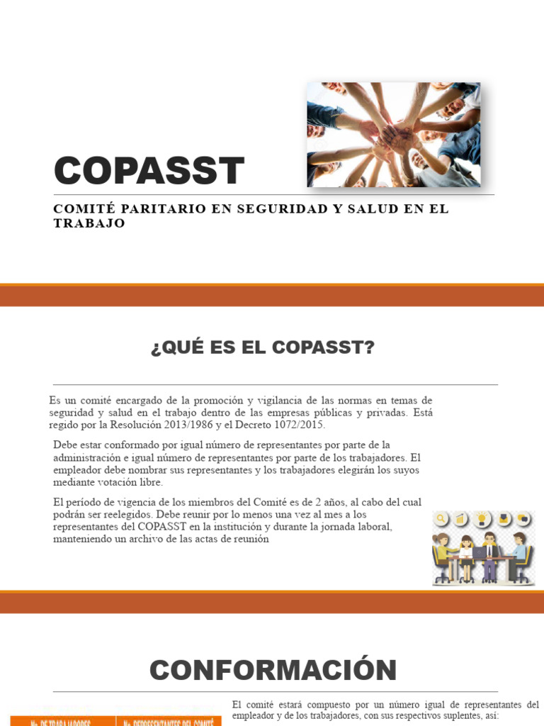 Diapositivas Copasst | Descargar gratis PDF | Business | Derecho laboral