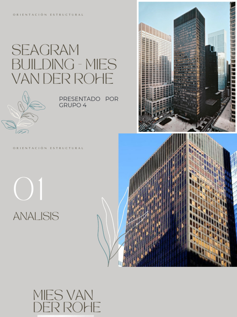 Edificio Seagram | PDF | Hormigón | Elementos arquitectónicos