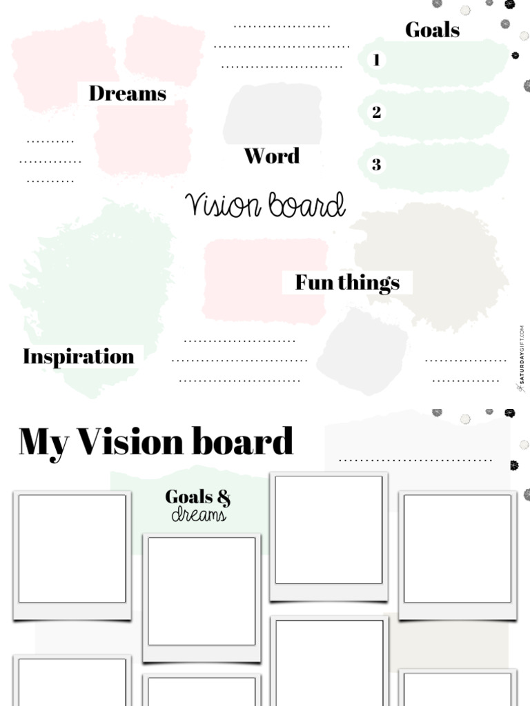 (Landscape) Vision Board Worksheet | PDF | Home & Garden