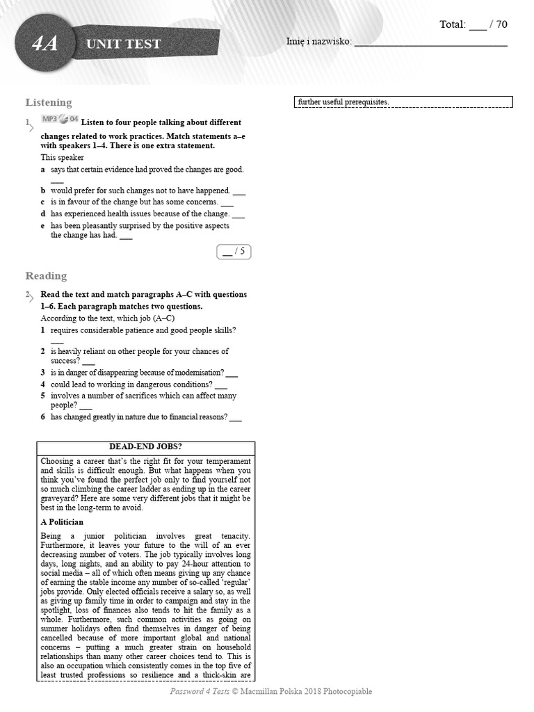 Password Reset C1 - C2 - UT - 4A | PDF | Employment