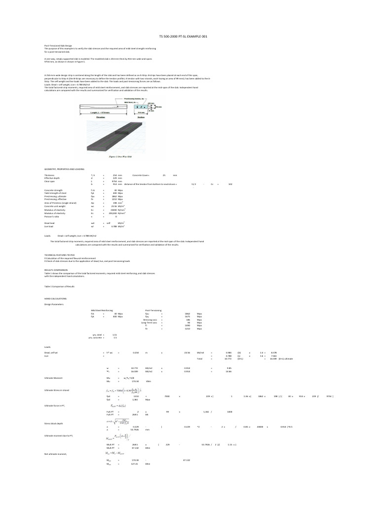 Post Tension Slab Design Etabs | PDF | Prestressed Concrete | Strength ...
