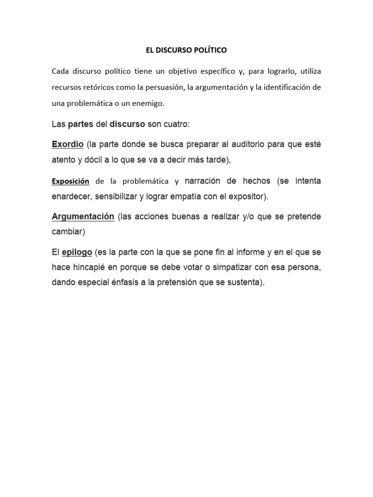 Partes Discurso Piliti | PDF