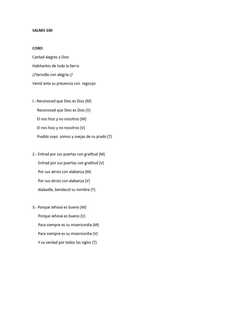 Salmo 100 | PDF
