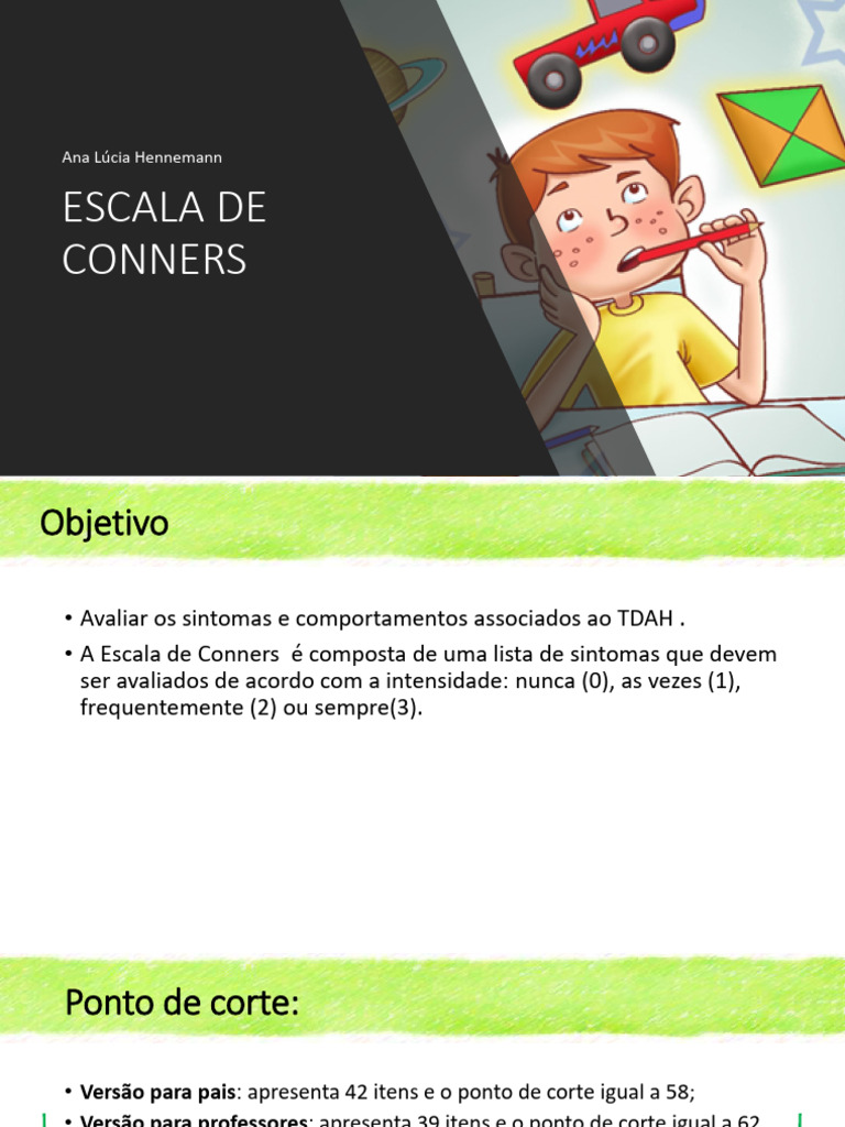 ESCALA DE CONNERS - Explicações Da Correção TDAH | PDF | Autoajuda