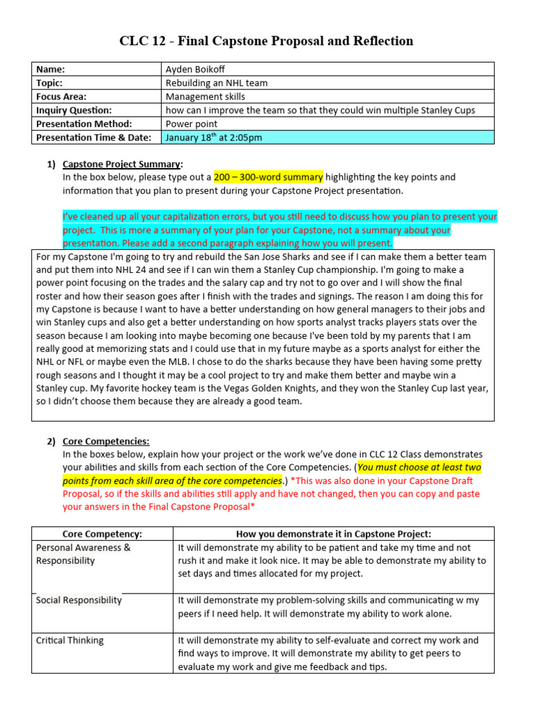 CLC 12-Combined Final Capstone Proposal Ref 346 | Download Free PDF | Thought | Creativity