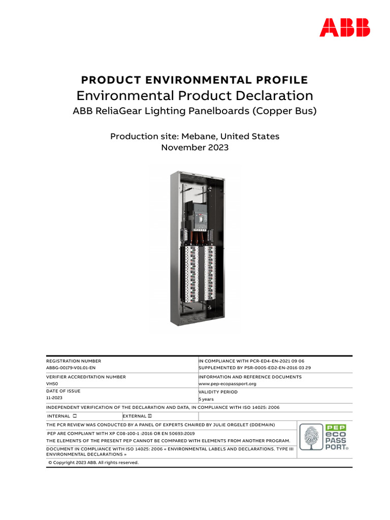 1SQC173004D0201 - PEP - ABB ReliaGear Lighting Panelboards - Cu Bus ...