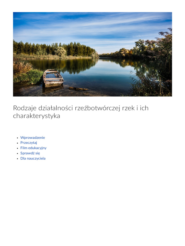Rodzaje Dzialalnosci Rzezbotworczej Rzek i Ich Charakterystyka | PDF