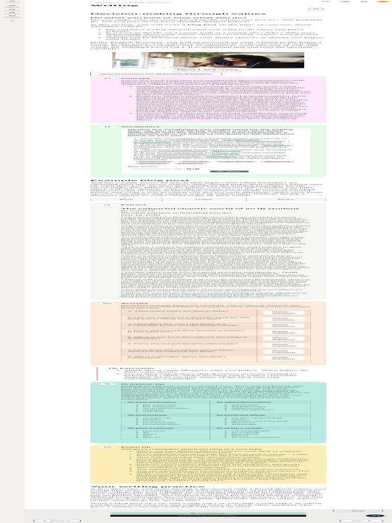 Writing IBDP English B SLHL FE2020 Kognity | PDF | Blog | Reason