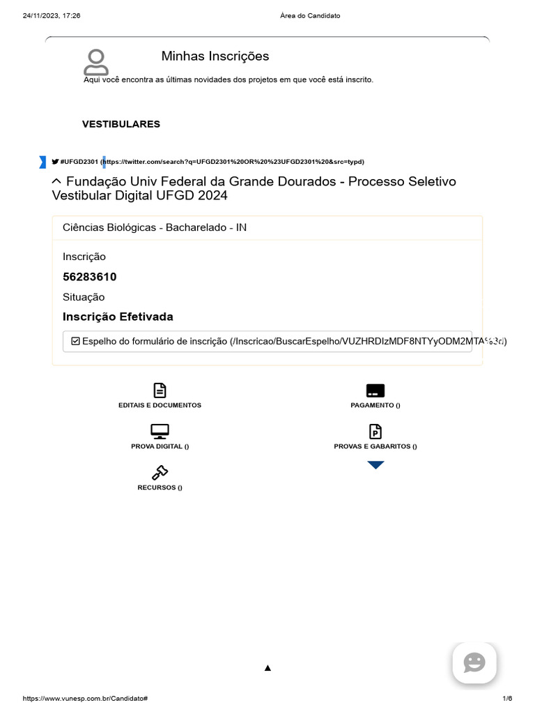 Gabarito Do Vestibular Digital Ufgd. 2023 | PDF | Qualificações | Teste ... Gabarito Do Vestibular Digital Ufgd. 2023 | PDF | Qualificações | Teste ...