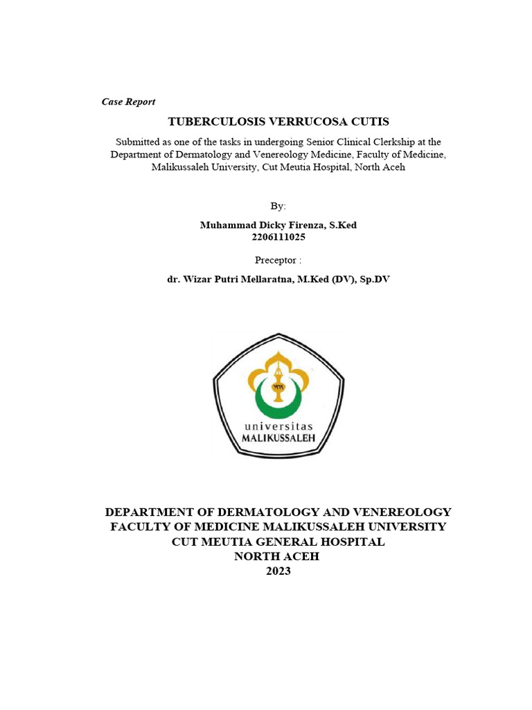 Laporan Kasus Kulit | PDF | Tuberculosis | Public Health