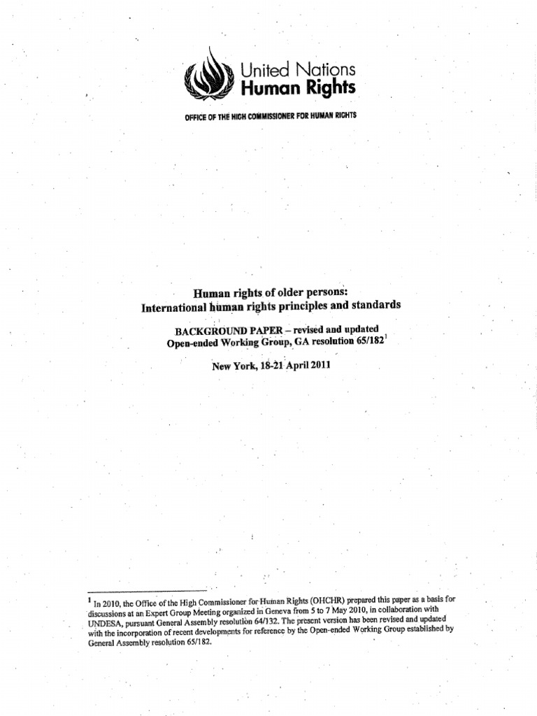 6 Human Rights of Older Persons | PDF