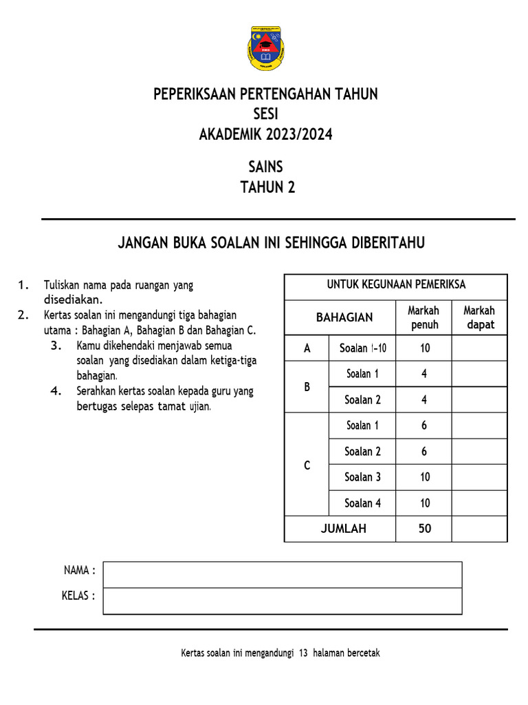 Upsa Tahun 2 | PDF