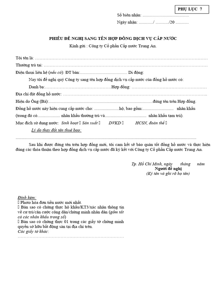 Phuluc7 - Phieu de Nghi Sang Ten | PDF