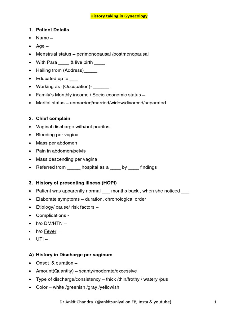 Gynac History | Download Free PDF | Menopause | Ovarian Cancer