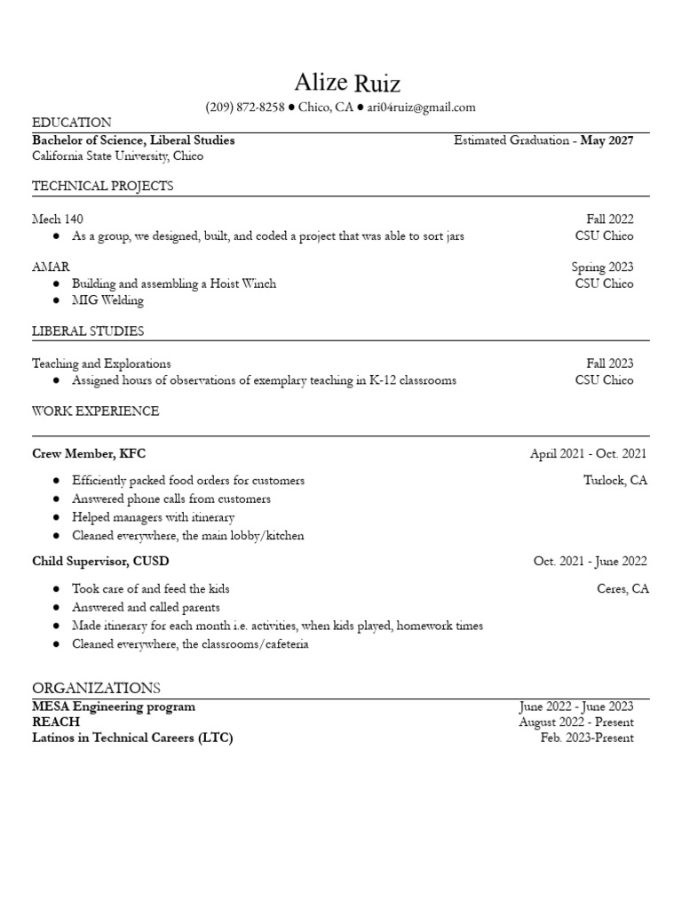 Resume 2023 | PDF