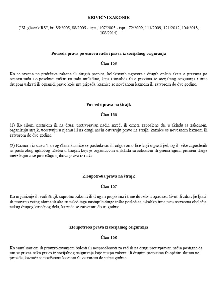 Krivicni Zakon | PDF