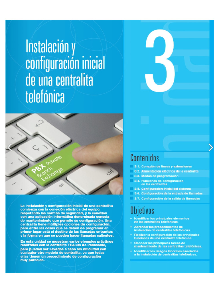 UD 3 Instalacion y Configuracion Inicial de Una Centralita Telefonica | PDF