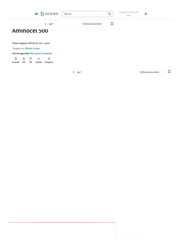 Ficha de Seguridad Aminocel 500 | PDF | Química