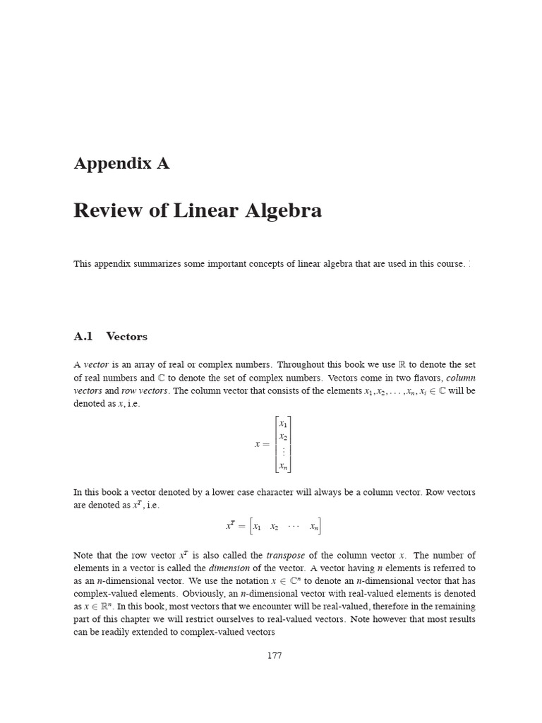 Linalg Review | PDF | Eigenvalues And Eigenvectors | Matrix (Mathematics)
