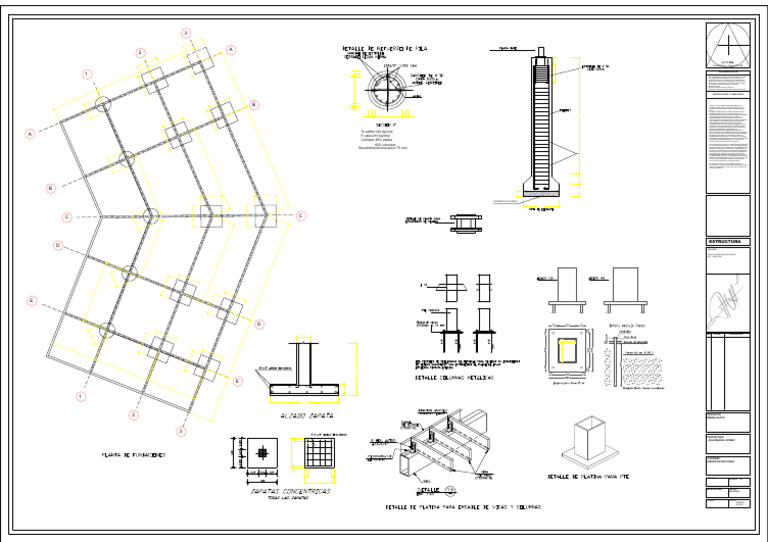 Planos Estructura Metálica y Concreto | PDF | Arquitecto | Ingeniería