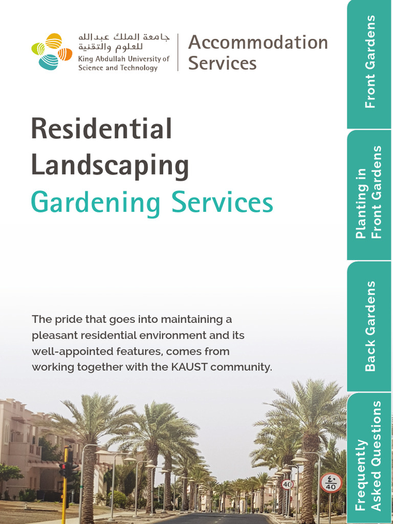KAUST Residential Gardening Services Guide | PDF | Lawn | Gardens
