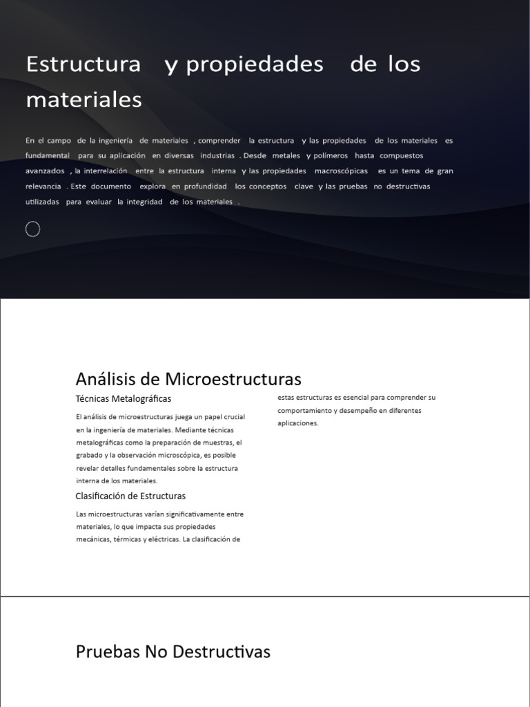 Estructura y Propiedades de Los Materiales | PDF | Nanotecnología | Ingenieria Eléctrica