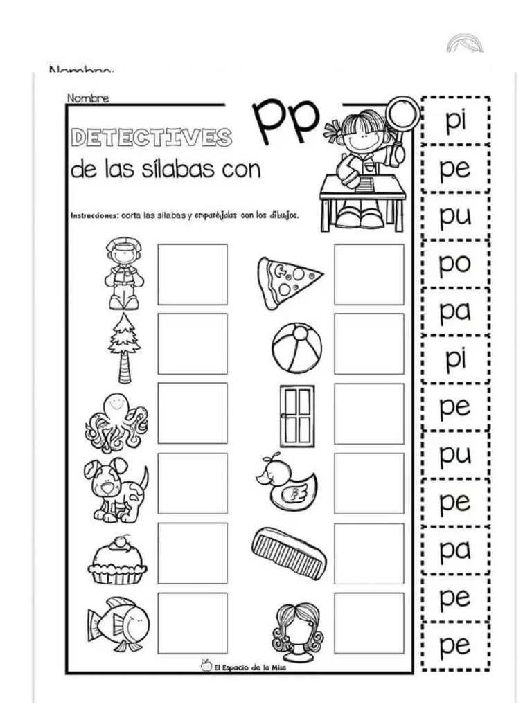 Silabas Para Recortar Pdf