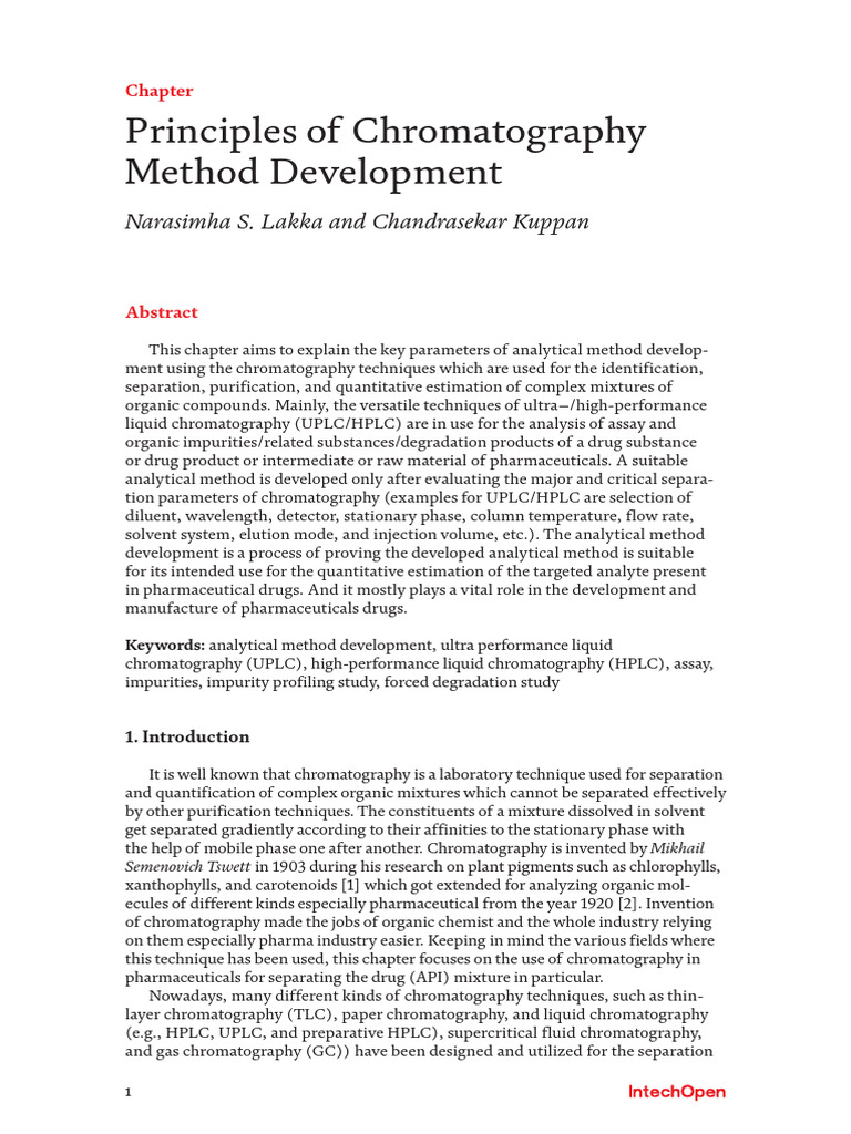 Principles of Chromatography | PDF | High Performance Liquid ...