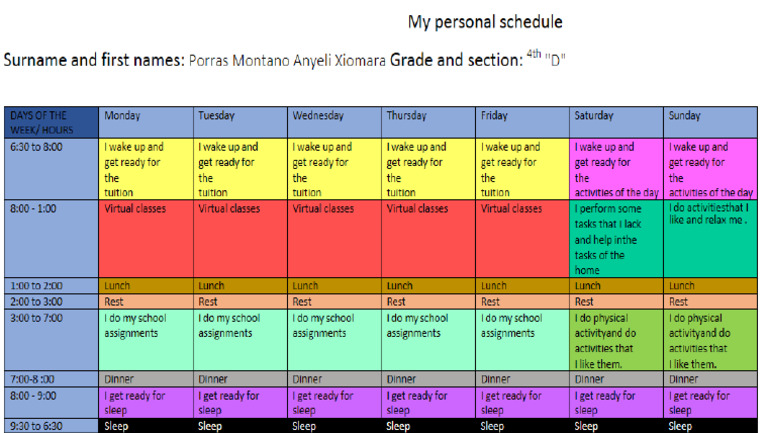 Horario Ingles | PDF