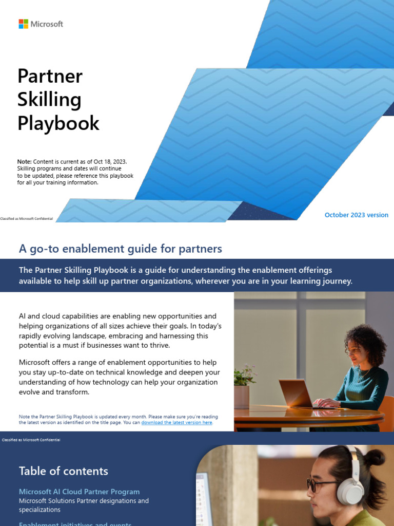 Microsoft Partner Skilling Playbook 2023 | PDF | Microsoft Azure ...