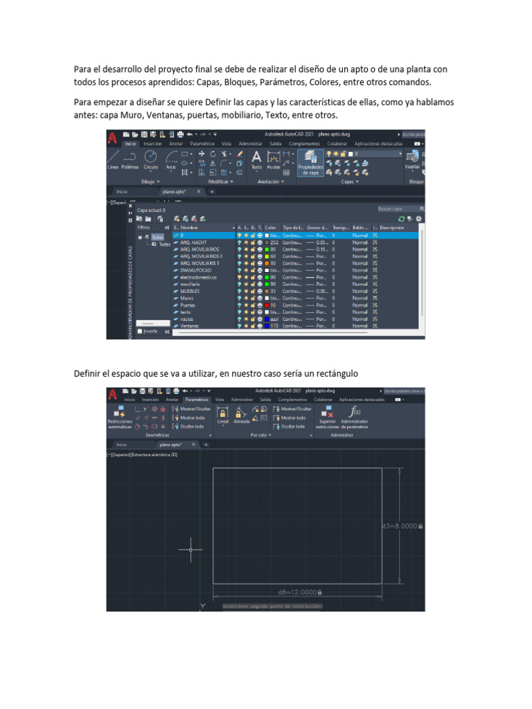 Final Autocad 2D Diseños y Planos | PDF