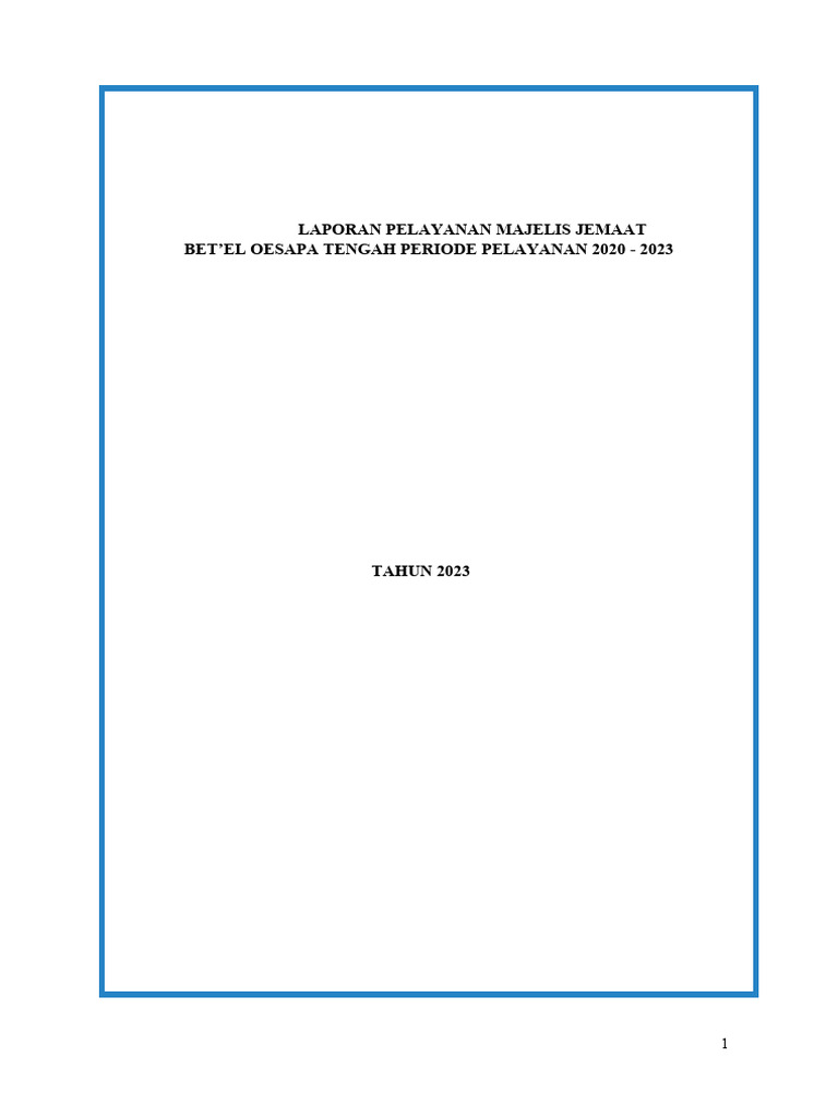 Propel 1 Periode 2020-2023 | PDF | Ilmu Sosial