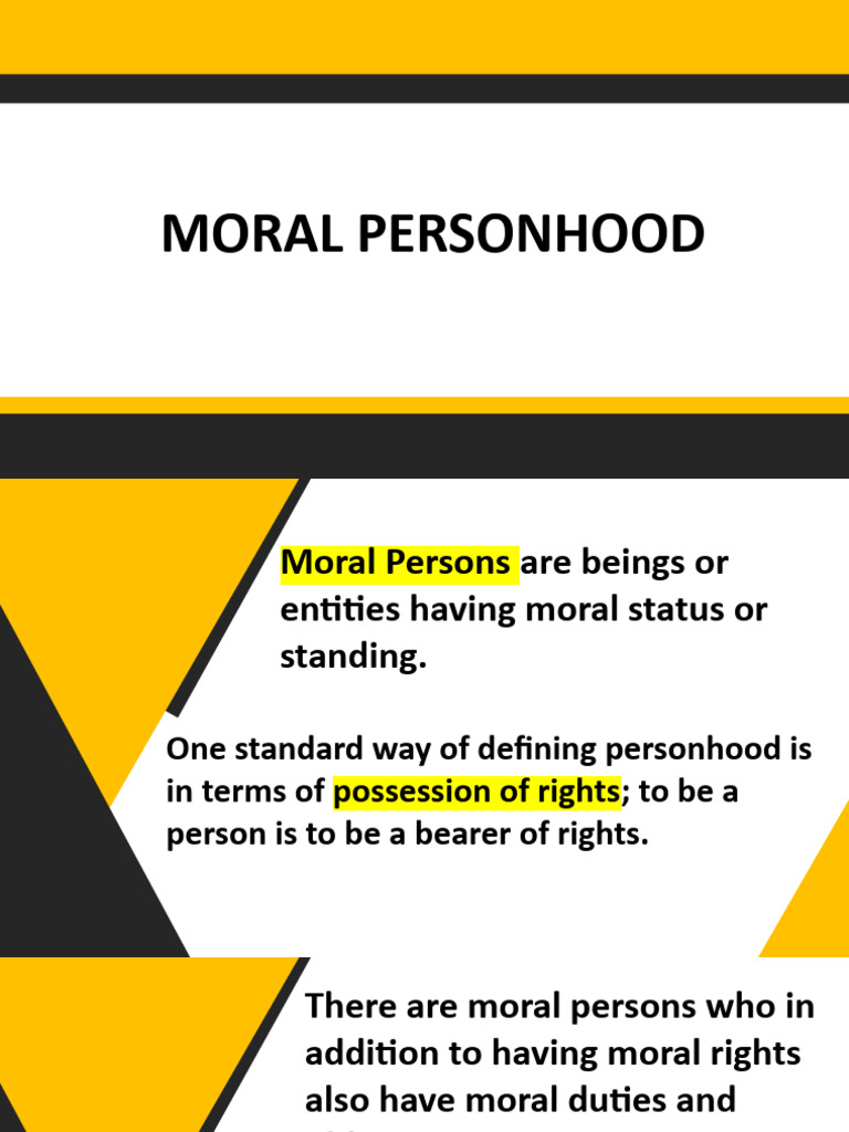 Moral Personhood | PDF | Rights | Justice